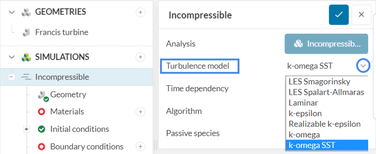 K-Omega Turbulence Models | Global Settings | SimScale