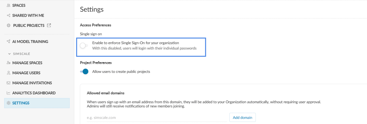 SimScale Login using SSO | Knowledge Base | SimScale