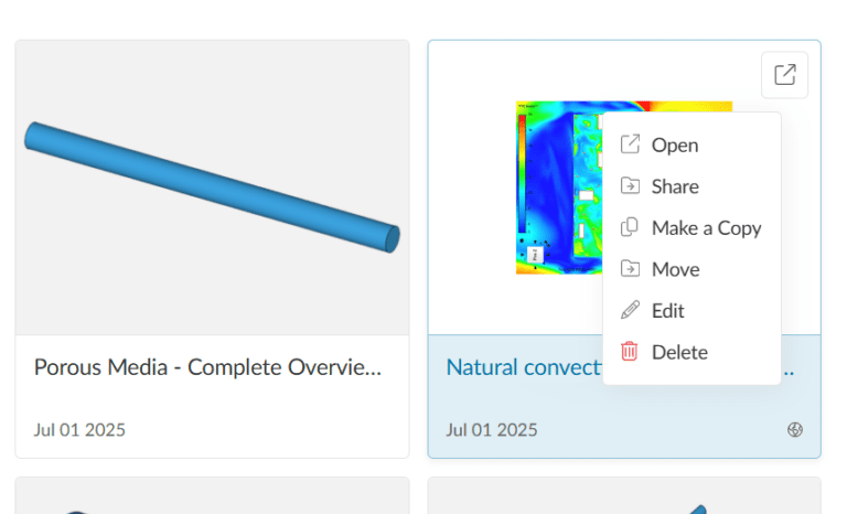 Dashboard | Documentation | SimScale