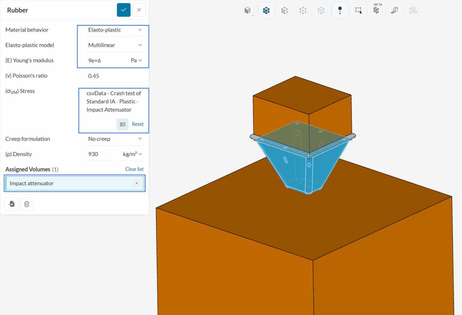 Crash Test Of Fsae Impact Attenuator Tutorial Simscale
